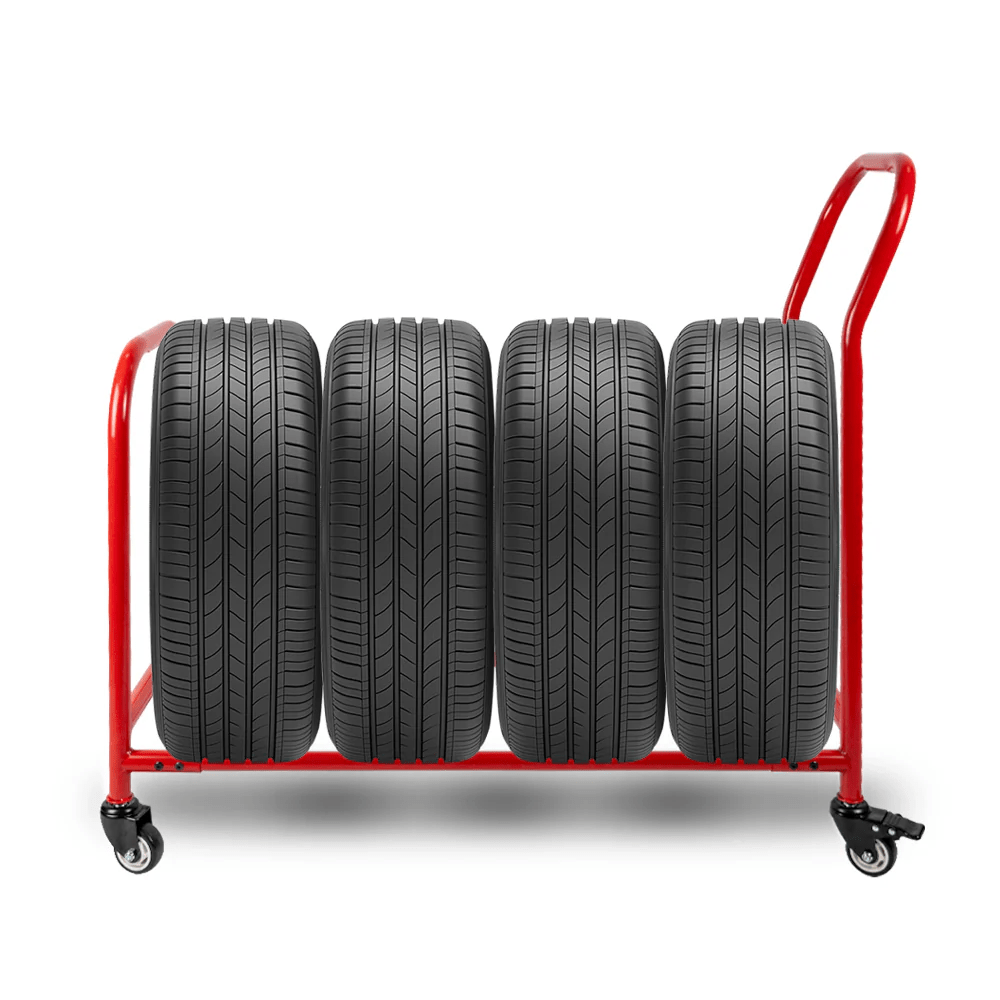 Holzoffer Rolling Tire Rack, 2 in 1 Metal Heavy Duty Tire Holder, 42x3